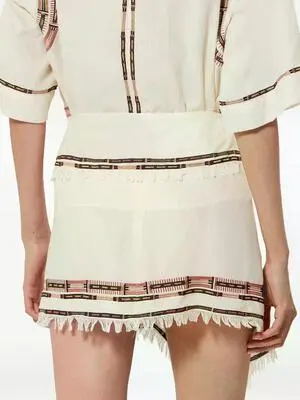 Isabel Marant Étoile Feriel Embroidered Wrap Skirt - Neutrals