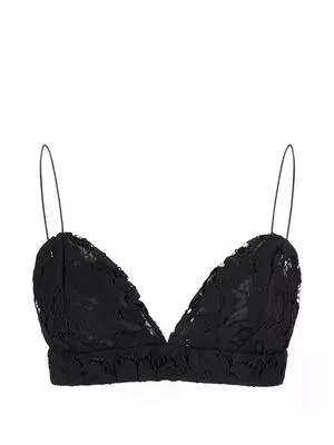 Federica Tosi Lace Crop Top - Black