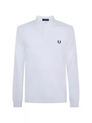 Fred Perry Logo-embroidered Polo Shirt - White