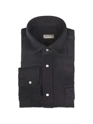 SARTORIO NAPOLI Buttoned Cotton Shirt - Black