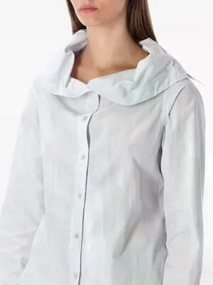 Our Legacy Striped Collapsed-collar Shirt - White