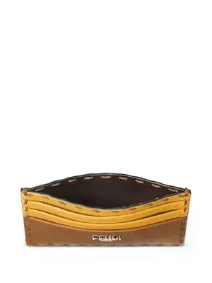 Fendi Stitched Bicolour Cardholder - Brown