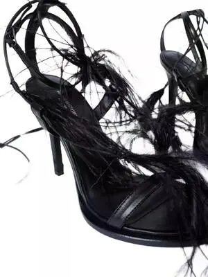 ANN DEMEULEMEESTER Elya Feather-detailed Sandals
