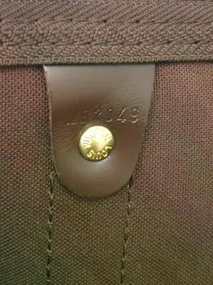 LOUIS VUITTON 2009 Damier Ebene Keepall Bandouliere 45 Travel Bag - Brown
