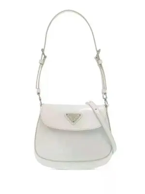 Prada Mini Brushed Leather Cleo Bag - White