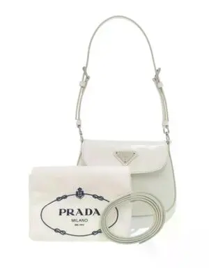 Prada Mini Brushed Leather Cleo Bag - White