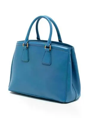 Prada Saffiano Lux Parabole Tote Bag - Blue