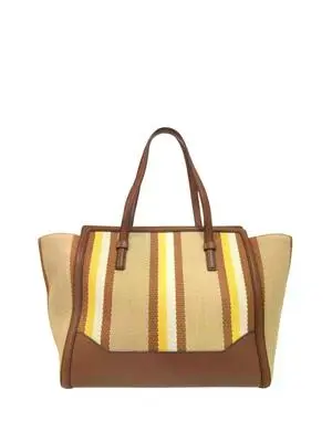 FERRAGAMO 2000-2010 Medium Striped Amy Tote Bag