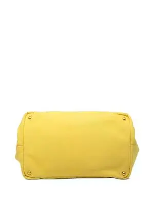 Prada Large Canapa Logo Satchel - Yellow