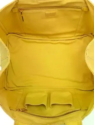 Prada Large Canapa Logo Satchel - Yellow