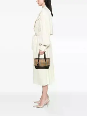 Burberry Haymarket Check Canvas Tote Bag - Neutrals