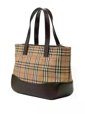 Burberry Haymarket Check Canvas Tote Bag - Neutrals