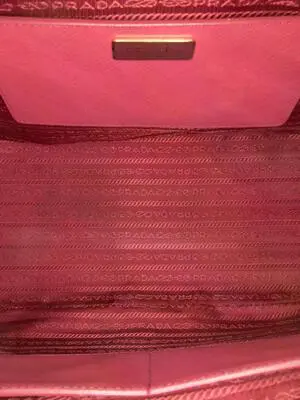 Prada Galleria Double Zip Tote Bag - Pink