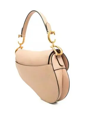 Dior 2019 Mini Grained Calfskin Saddle Satchel - Neutrals