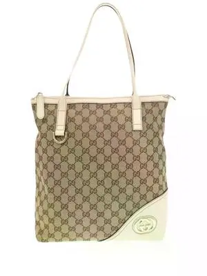 Gucci Gg Canvas Britt Tote Bag - White