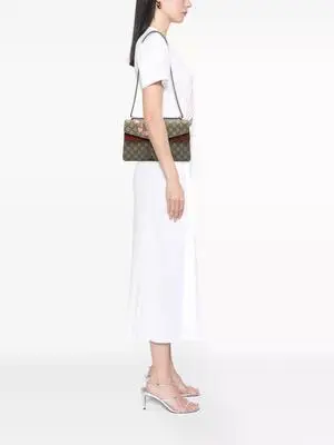 Gucci Gg Supreme Blooms Dionysus Shoulder Bag - Neutrals