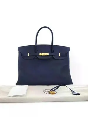 Hermès 2016 Epsom Birkin Retourne 35 Handbag - Blue