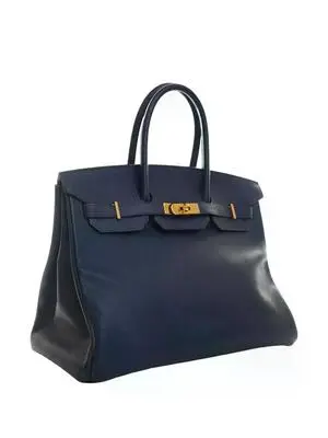 Hermès 2016 Epsom Birkin Retourne 35 Handbag - Blue