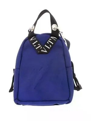 Valentino Garavani Vltn Mini Canvas Convertible Backpack - Blue