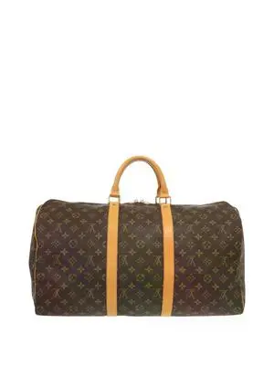 LOUIS VUITTON 1999 Monogram Keepall 50 Travel Bag - Brown