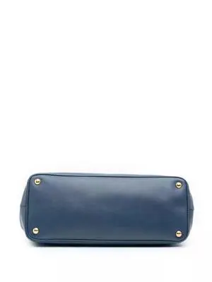 Prada 2010-2025 Large Saffiano Lux Galleria Tote Bag - Blue
