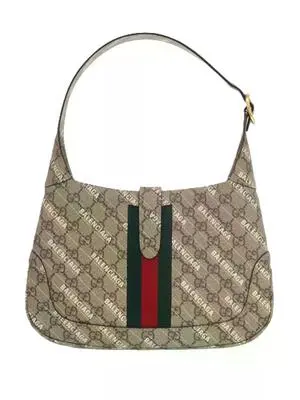 Gucci 2016-2026 Balenciaga The Hacker Project Small Gg Supreme Web Jackie 1961 Crossbody Bag - Neutrals