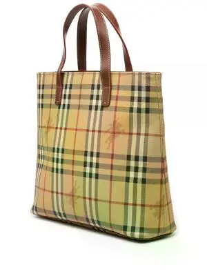 Burberry Haymarket Check Coated Canvas Tote Bag - Neutrals