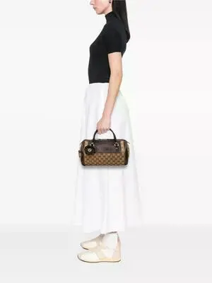 Gucci Gg Canvas Trophy Boston Bag