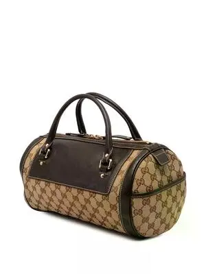 Gucci Gg Canvas Trophy Boston Bag
