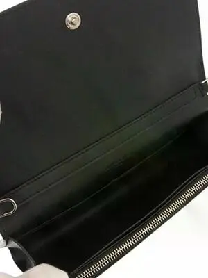 Givenchy Leather Pandora Star Wallet On Chain - Black