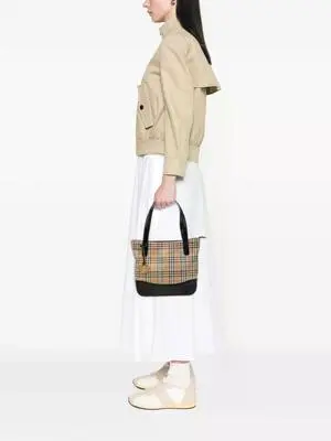 Burberry Haymarket Check Canvas Tote Bag - Neutrals