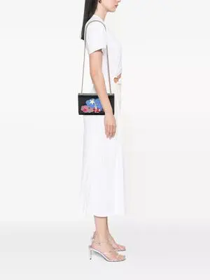 Saint Laurent 2016 Medium Lambskin Monogram Kate Crossbody Bag - Black