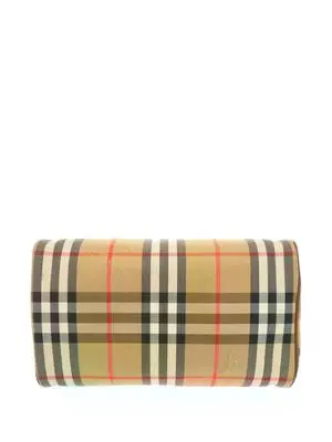 Burberry Haymarket Check Boston Satchel - Neutrals