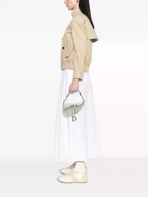 Dior 2020 Mini Grained Calfskin Saddle Satchel - White
