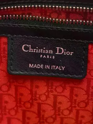 Dior 2010-2016 Large Lambskin Cannage Lady Satchel - Black
