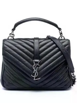 Saint Laurent Black Leather Satchels