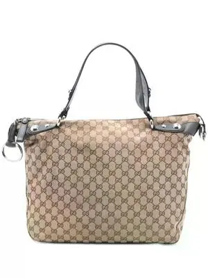 Gucci Large Gg Canvas Icon Bit Satchel