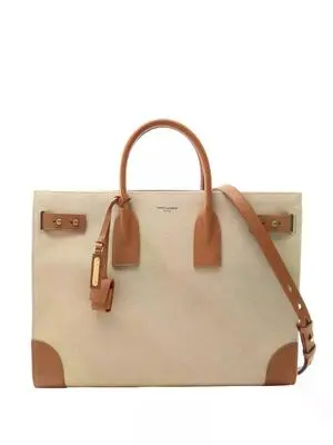 Saint Laurent Large Canvas Sac De Jour Thin Satchel