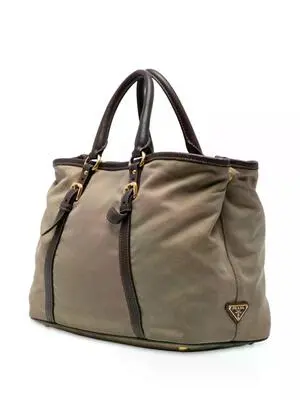 Prada Canvas Canapa Logo Satchel - Brown