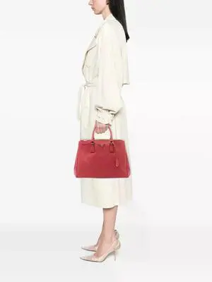 Prada Galleria Double Zip Satchel - Red