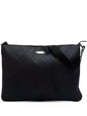 Gucci Gg Denim Crossbody Bag - Black