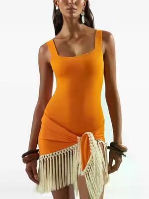 TALLER MARMO Mini Lido Fringe Swimsuit - Orange