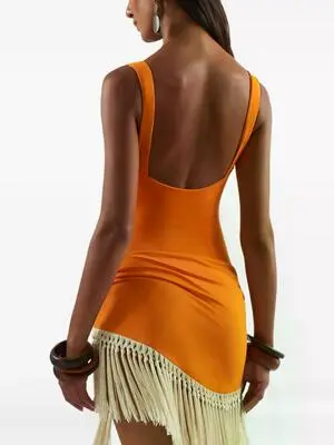 TALLER MARMO Mini Lido Fringe Swimsuit - Orange