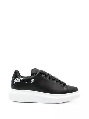 Alexander McQueen Oversized Skull-print Sneakers - Black