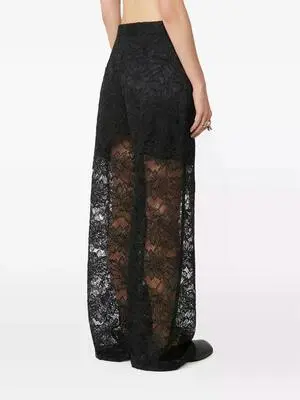 Sportmax Floral-lace Trousers - Black