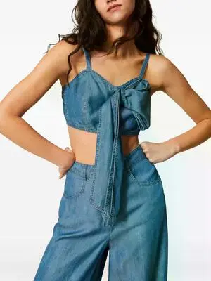 TWINSET Denim Bustier Top