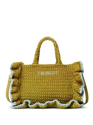 TWINSET Ruffled Tote Bag - Green