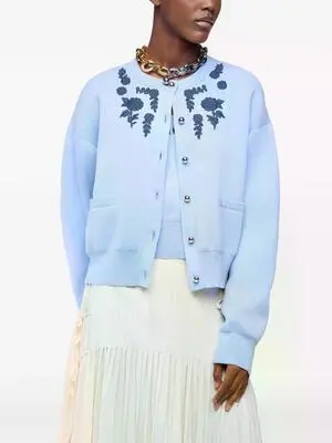 Rabanne Floral-embroidered Cardigan