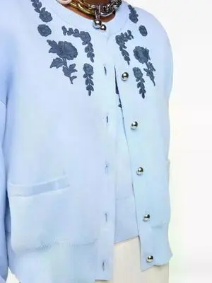 Rabanne Floral-embroidered Cardigan