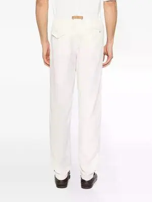 WHITE SAND Greg Belted Trousers - White
